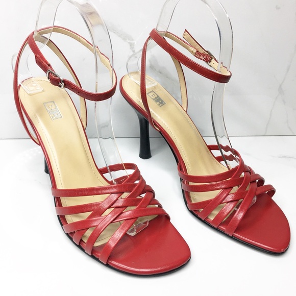 bp | Shoes | Bp Red Strappy 9s Heels | Poshmark